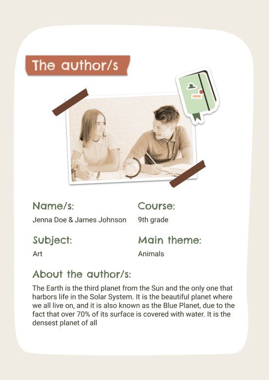 Cute Scrapbook Style: Student Book | Google Slides & PPT