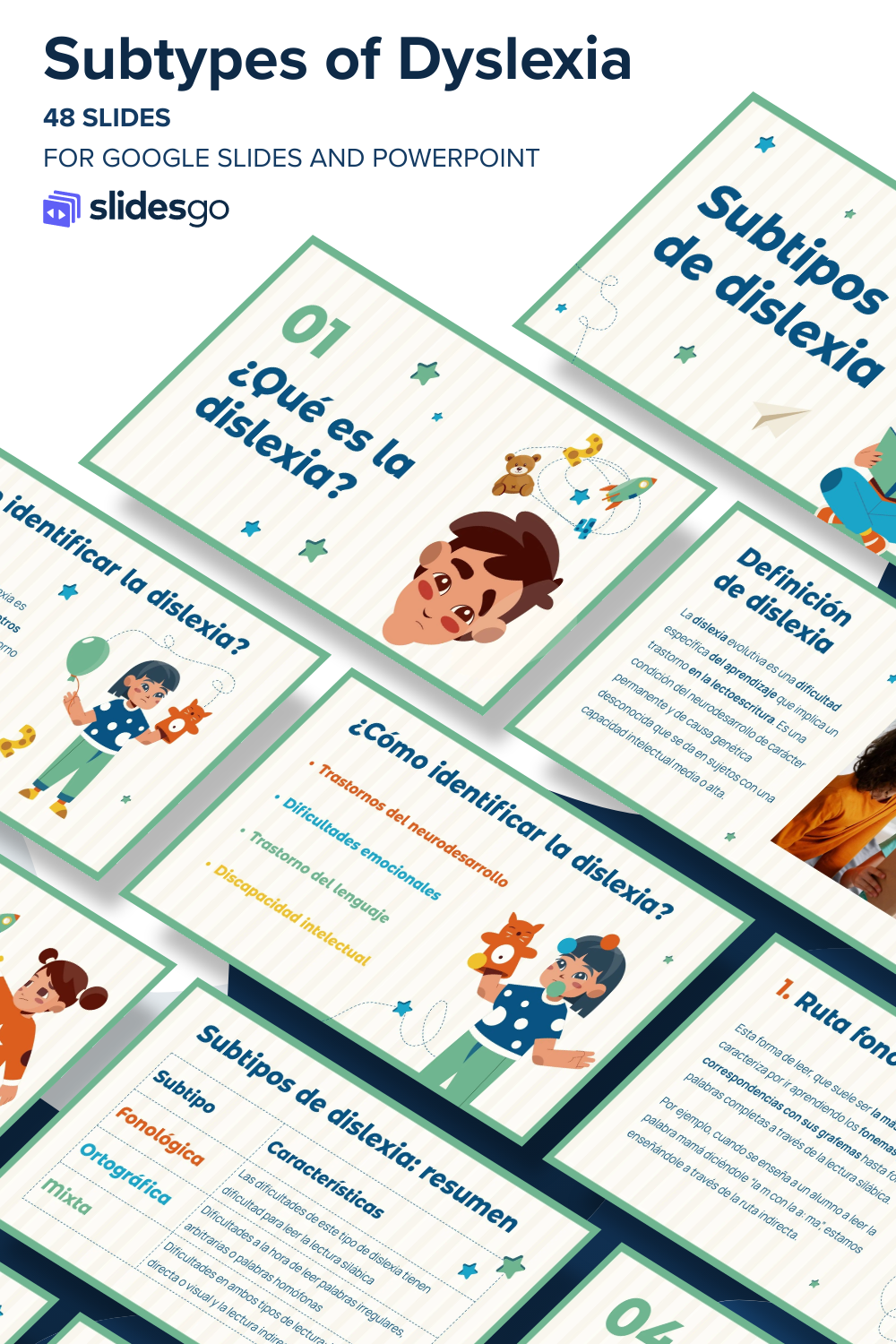 Subtypes of Dyslexia | Google Slides & PowerPoint template