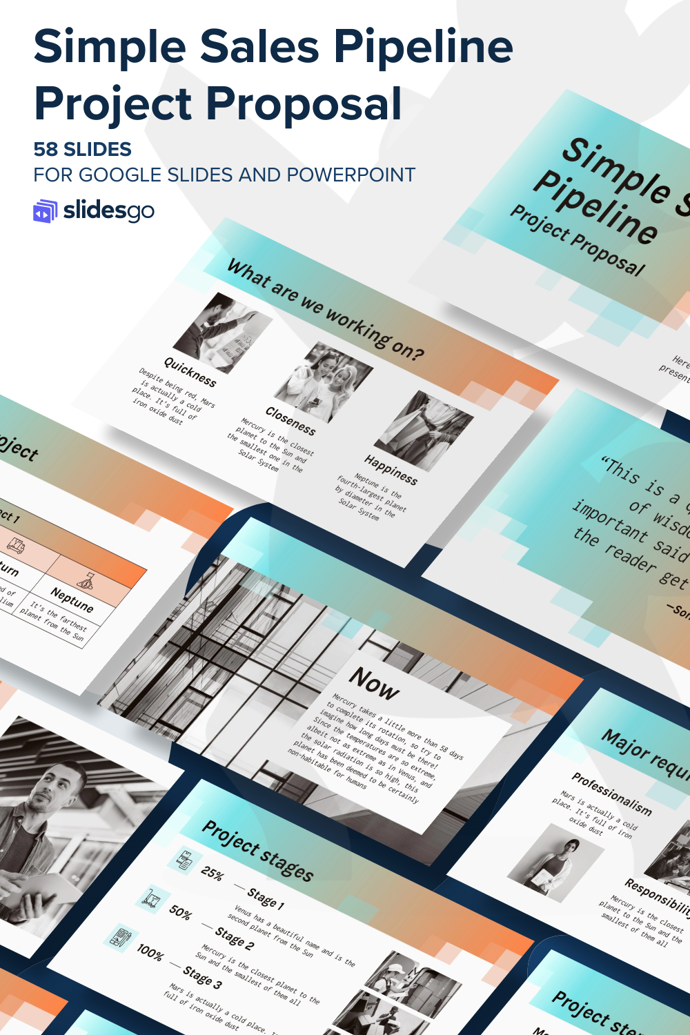 Simple Sales Pipeline Project Proposal | Google Slides & PPT