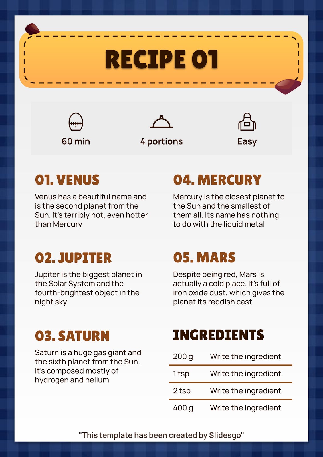 Libro de recetas de galletas | Google Slides y PowerPoint