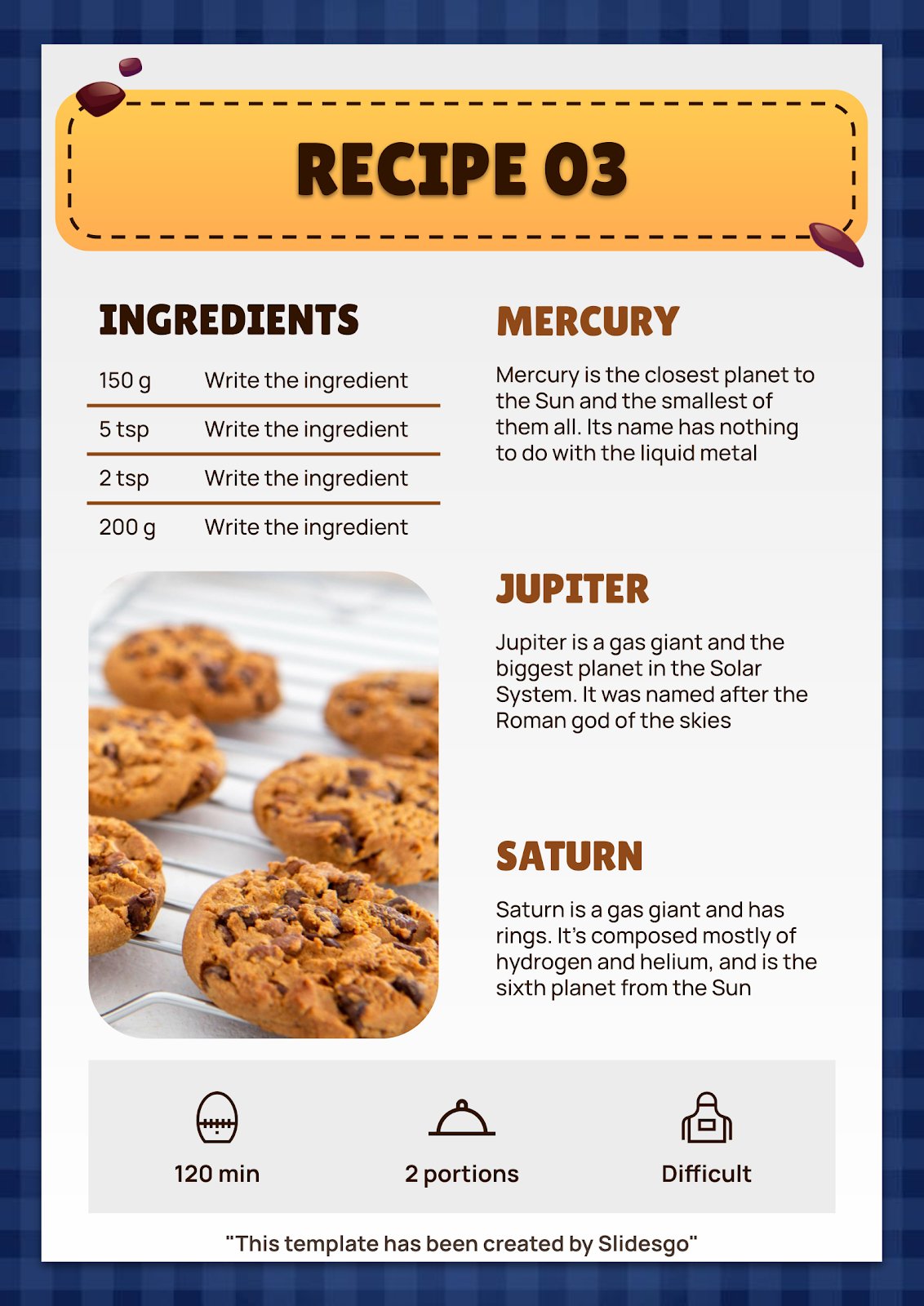 Libro de recetas de galletas | Google Slides y PowerPoint