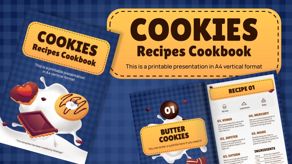 Libro de recetas de galletas | Google Slides y PowerPoint