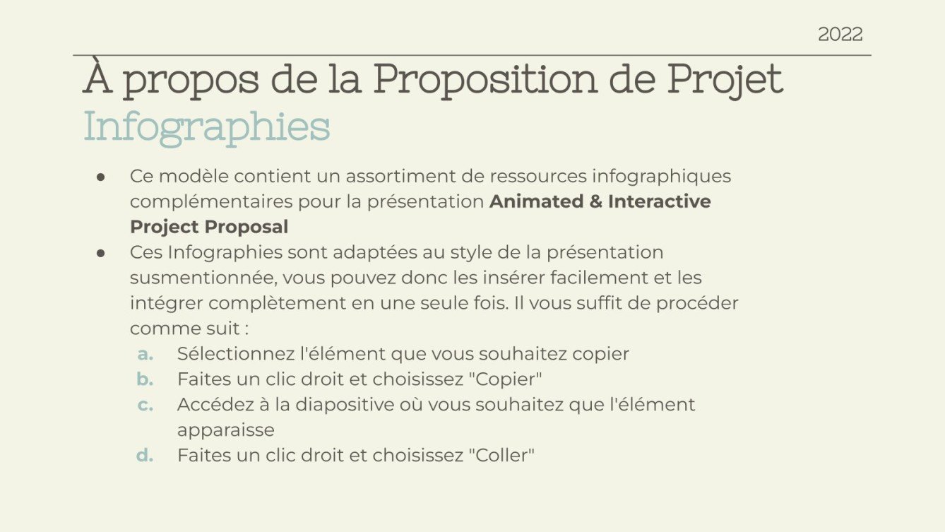 Animated & Interactive Project Proposal Infographics