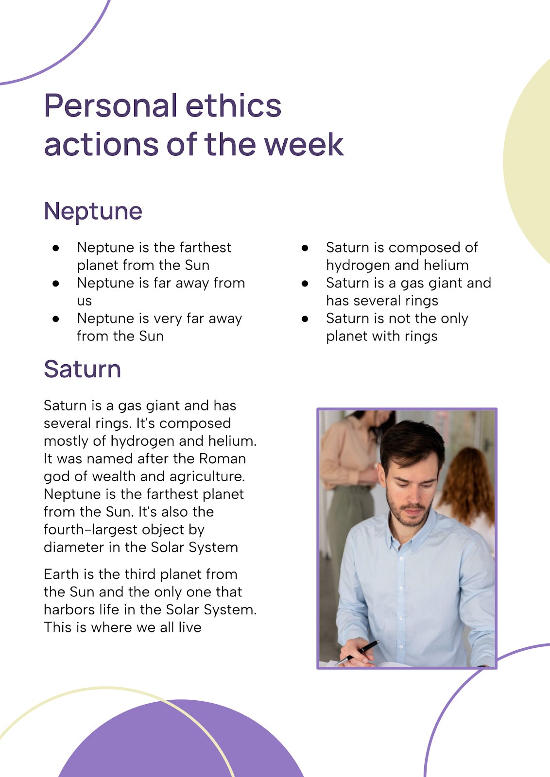 Basic elegant duotone style ethics and values booklet