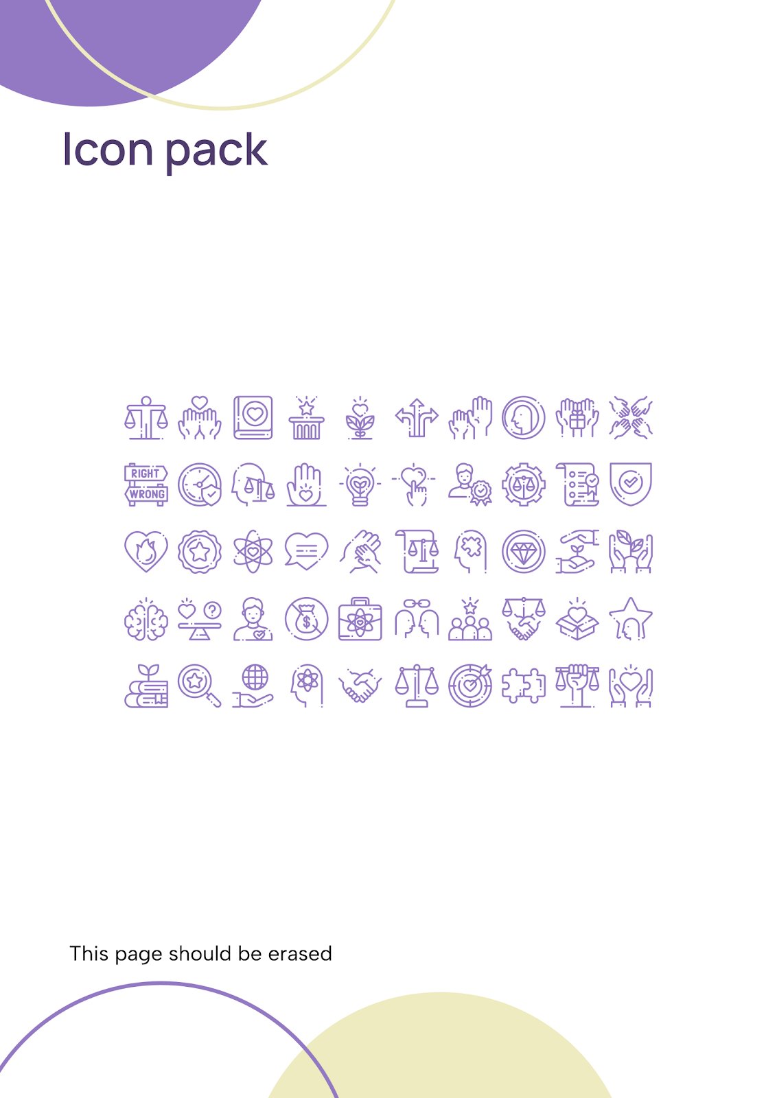 Basic elegant duotone style ethics and values booklet