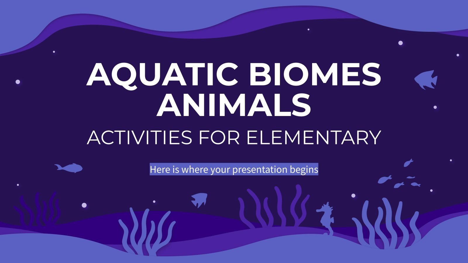 Aquatic Biomes Animals Activities for Elementary