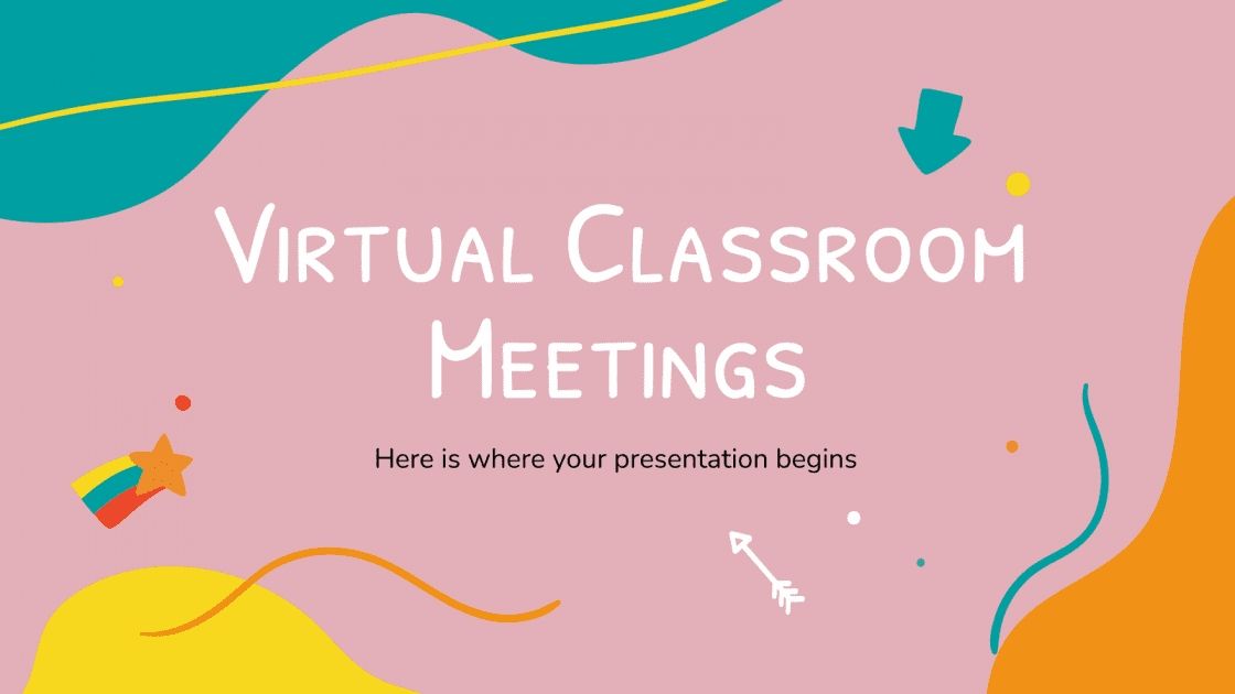 Virtual Classroom Meetings Google Slides and PowerPoint