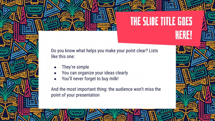 Ethnic Pattern Google Slides theme & PowerPoint template