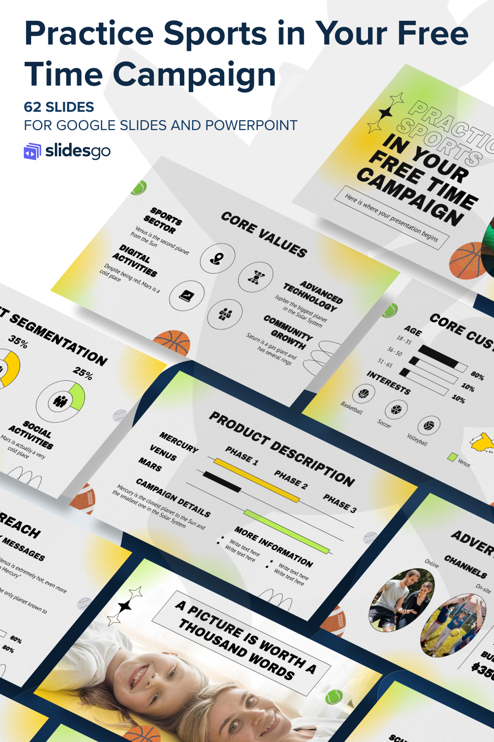 Practice Sports in Your Free Time Campaign | Google Slides