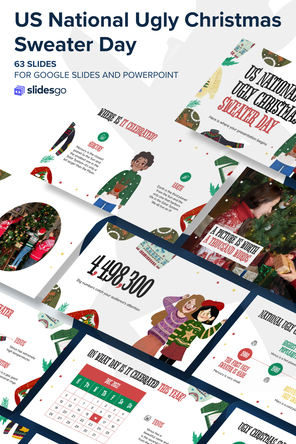 US National Ugly Christmas Sweater Day | Google Slides & PPT