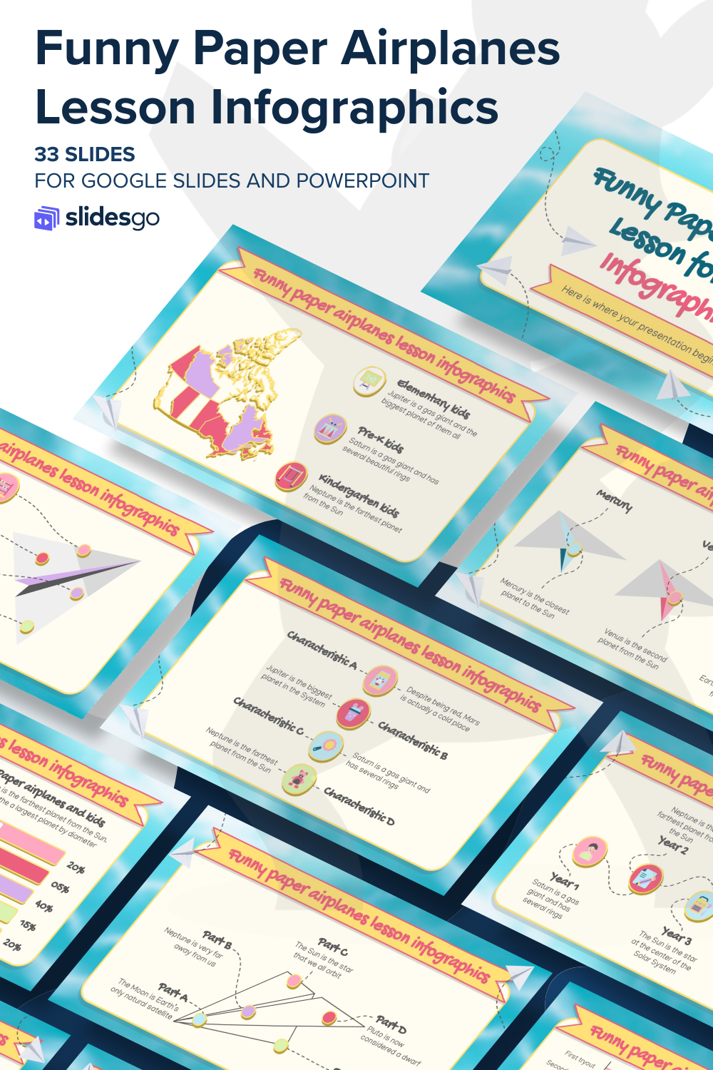 Funny Paper Airplanes Lesson for Kids Infographics