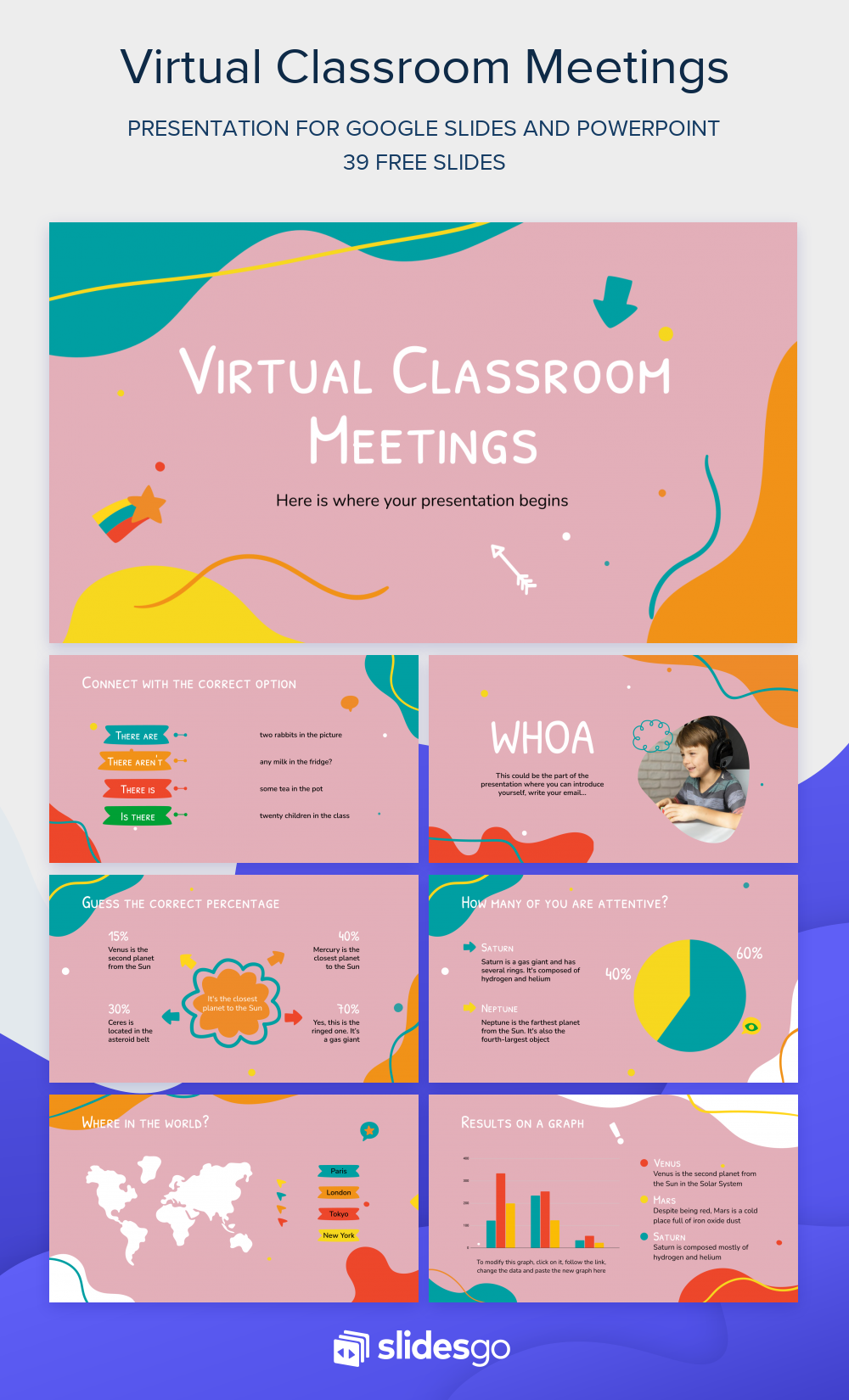 Virtual Classroom Meetings Google Slides and PowerPoint
