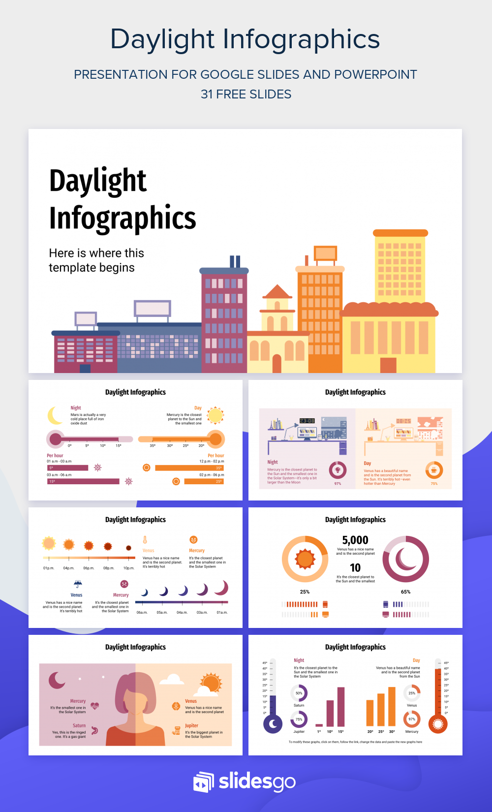 Daylight Infographics for Google Slides and PowerPoint