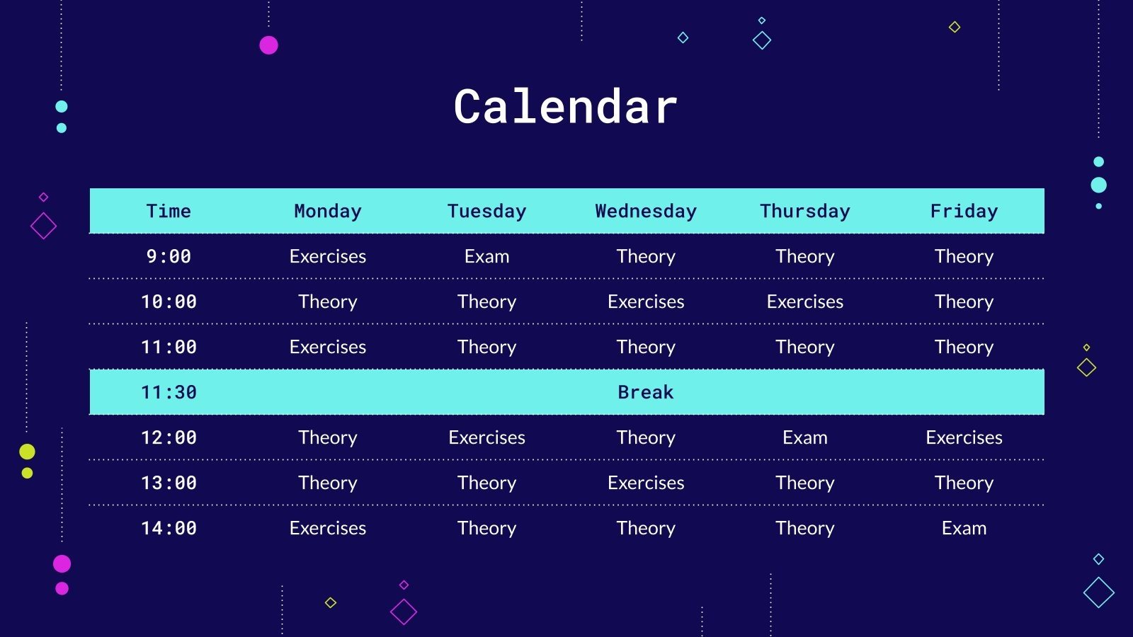 Geometric & Futuristic Style Computer Theme for College