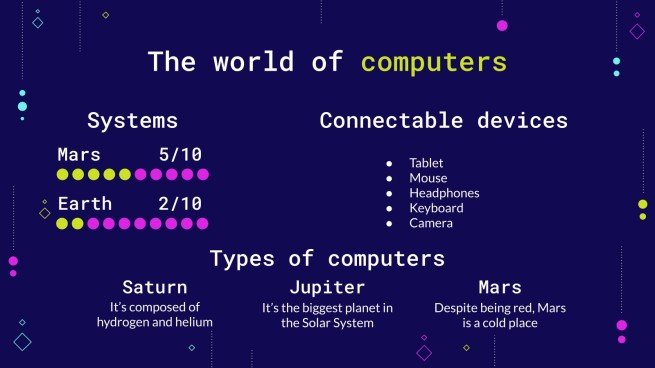Geometric & Futuristic Style Computer Theme for College