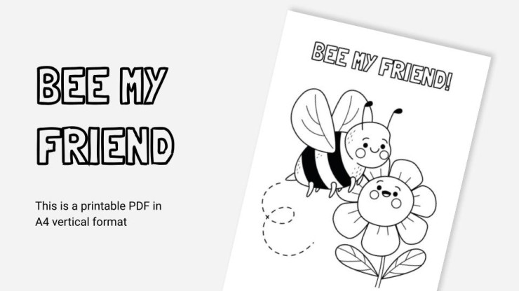 Best Friends | Printable coloring worksheet