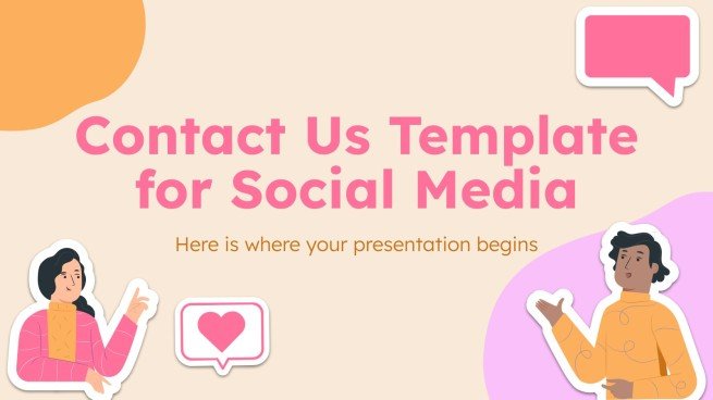 Contact Us Template for Social Media | Google Slides & PPT