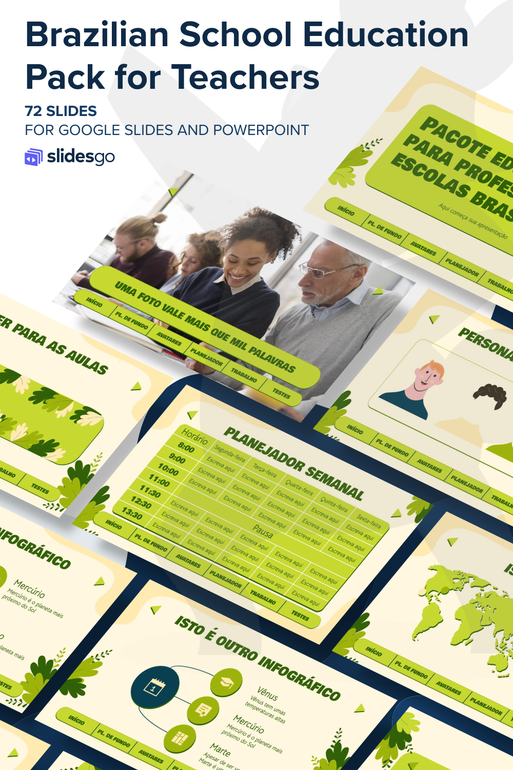 Brazilian School Education Pack for Teachers | Google Slides