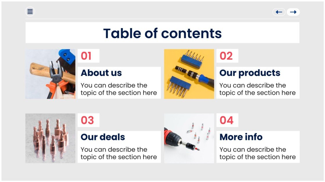 Hardware Store Catalog | Google Slides & PowerPoint