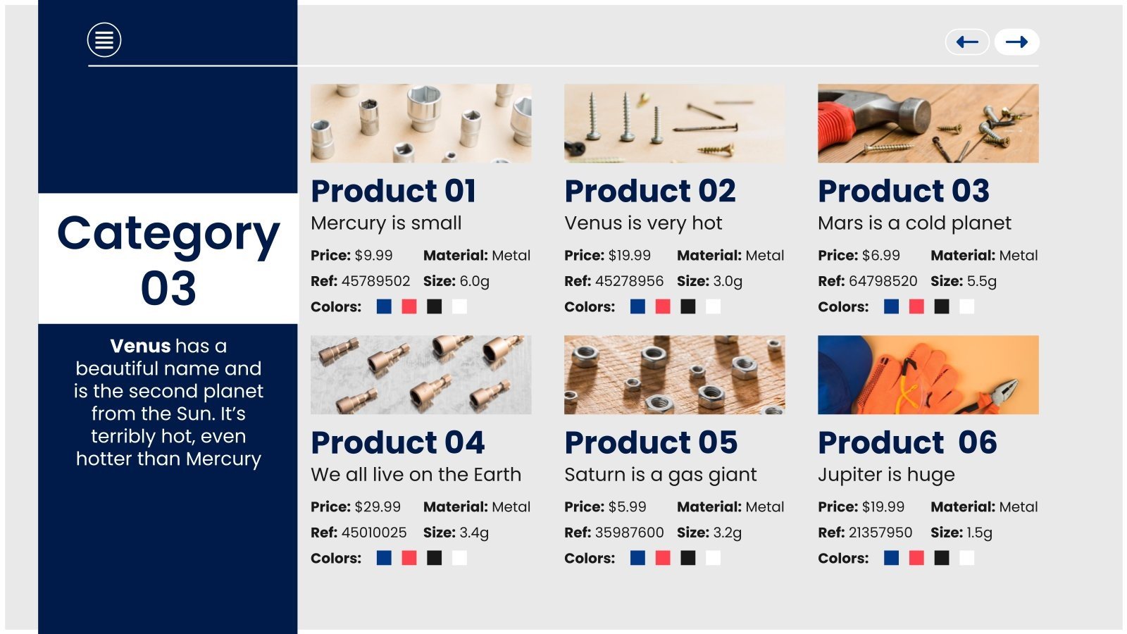 Hardware Store Catalog | Google Slides & PowerPoint