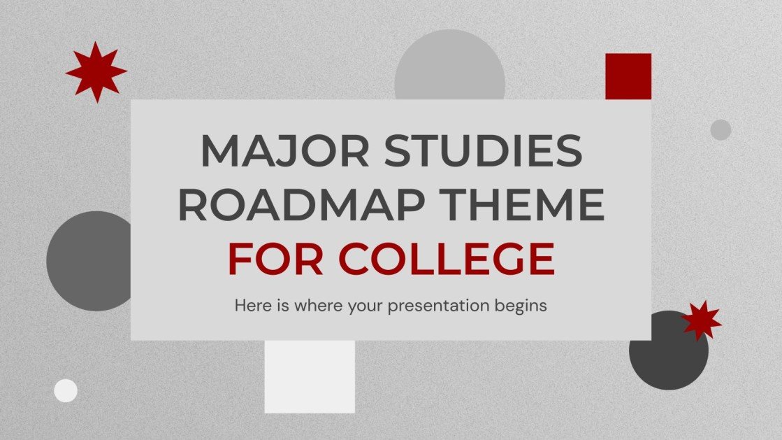 Major Studies Roadmap Theme for College | Google Slides