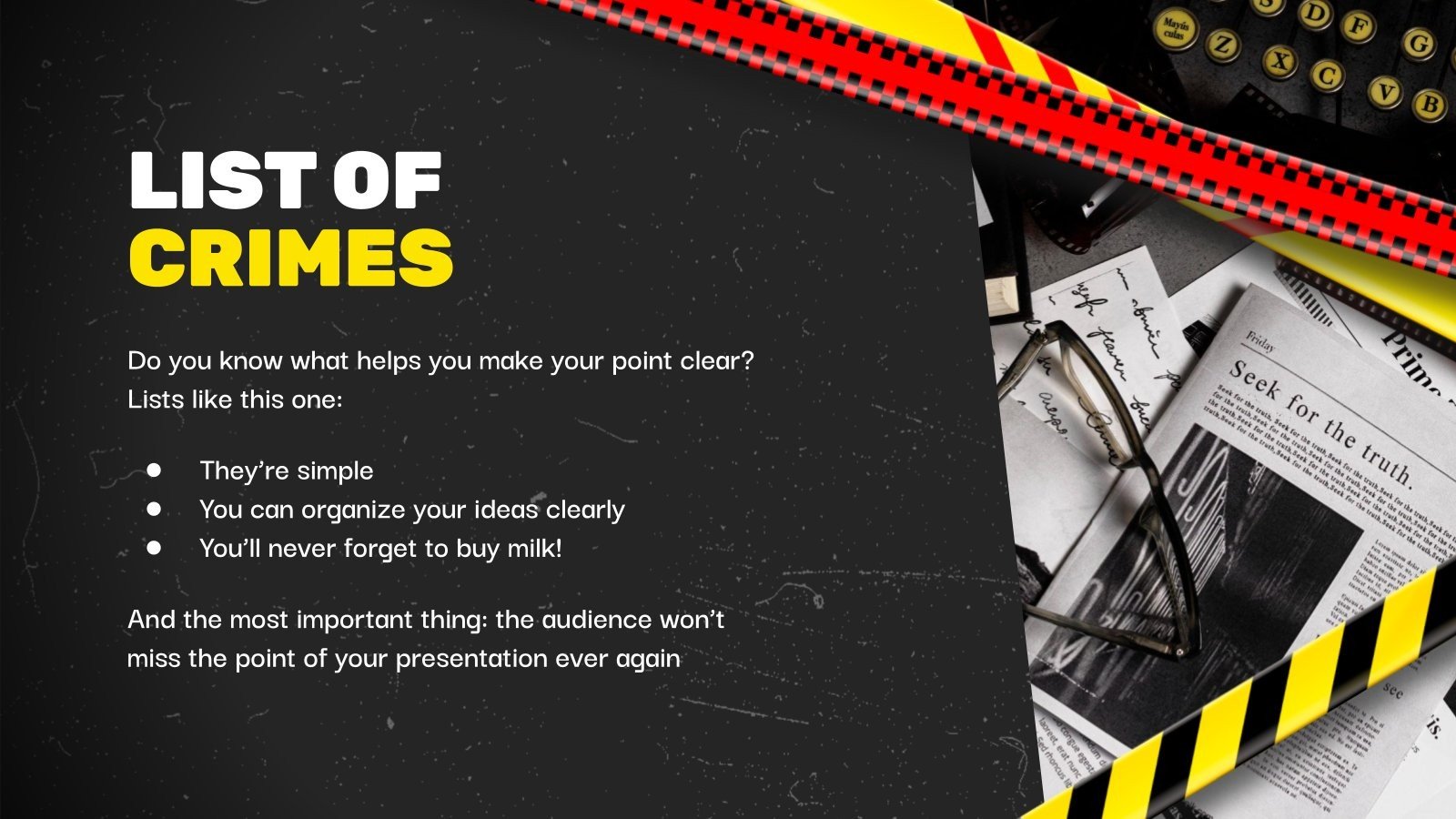 Crime Scene Investigation for Uni | Google Slides & PPT