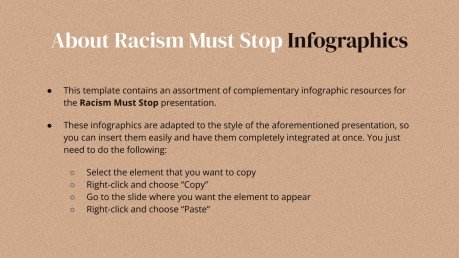 Infographies : Le racisme doit cesser | Google Slides et PPT
