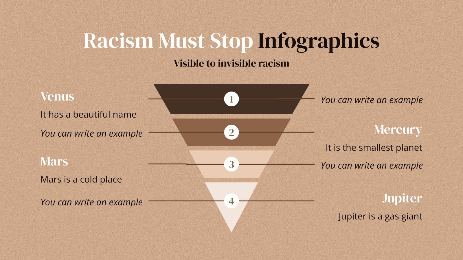 Infografías: El racismo debe parar | Google Slides y PPT