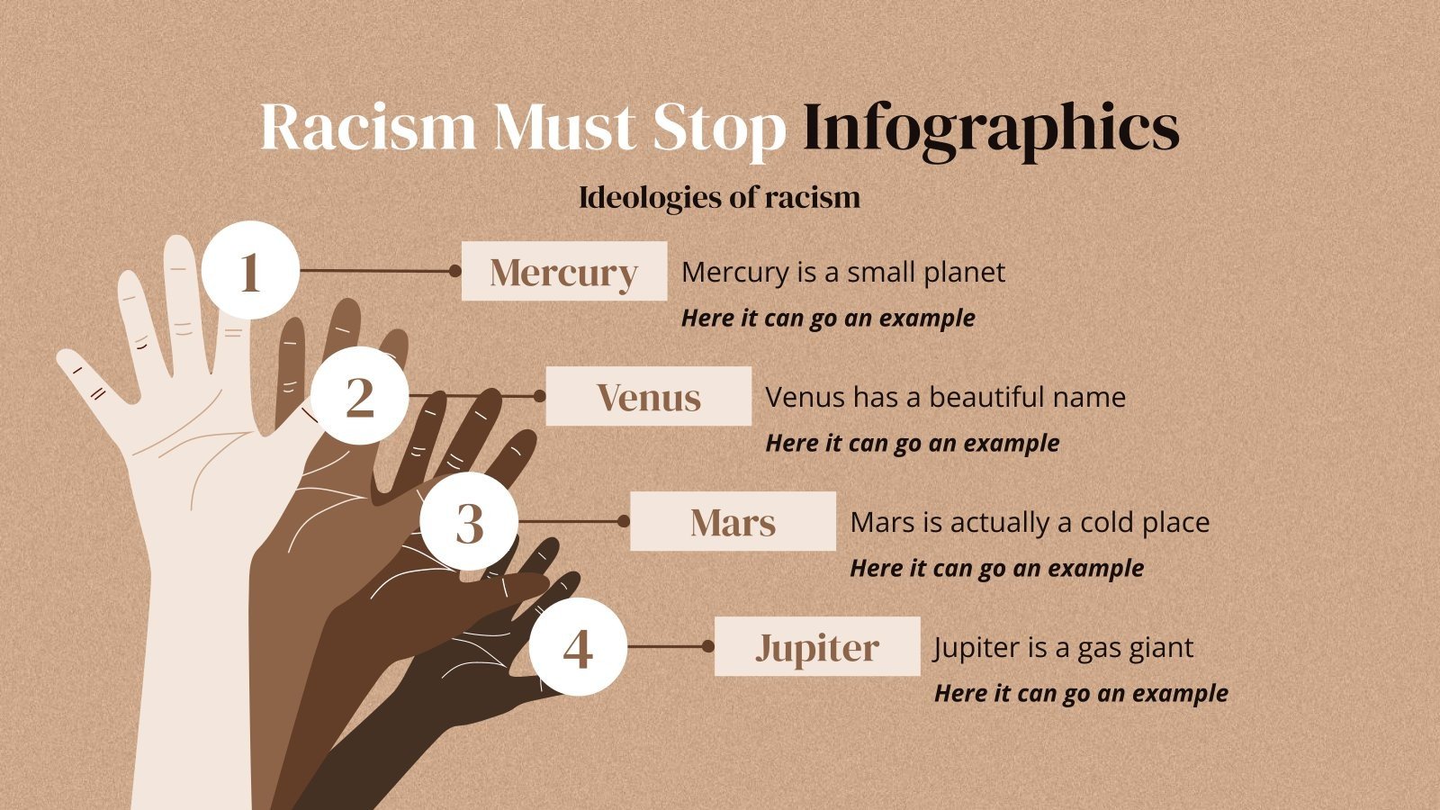 Infográficos: O racismo deve parar | Google Slides e PPT