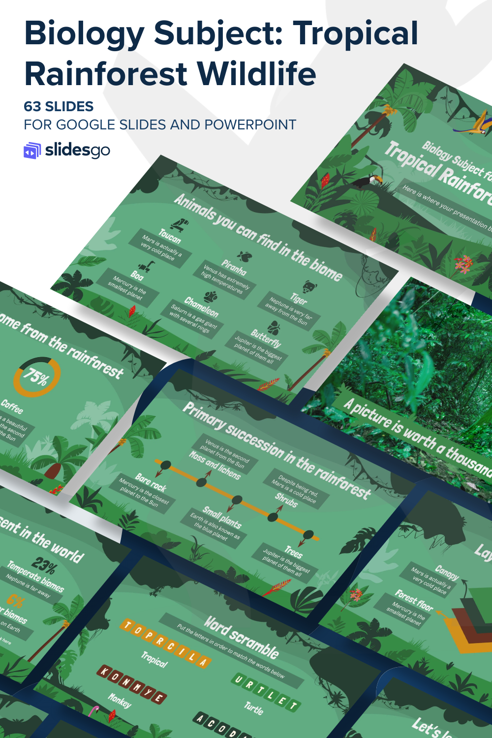 Biology Subject for Elementary: Tropical Rainforest Wildlife