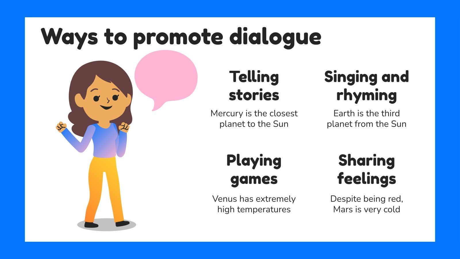 Activities to Promote Dialogue in Pre-K | Google Slides