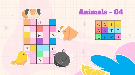 Crossword Animal Puzzles for Elementary | Google Slides