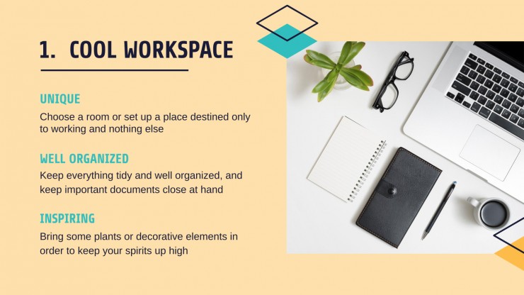 Teleworking Tips Google Slides Theme and PowerPoint Template