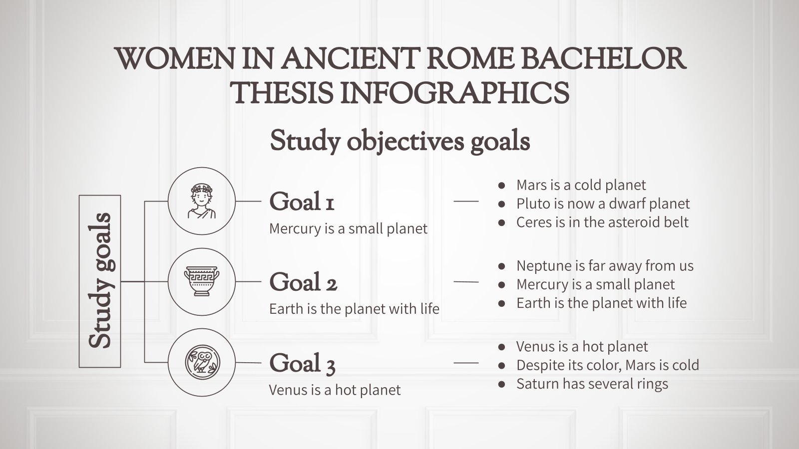 Women in Ancient Rome - Bachelor Thesis Infographics