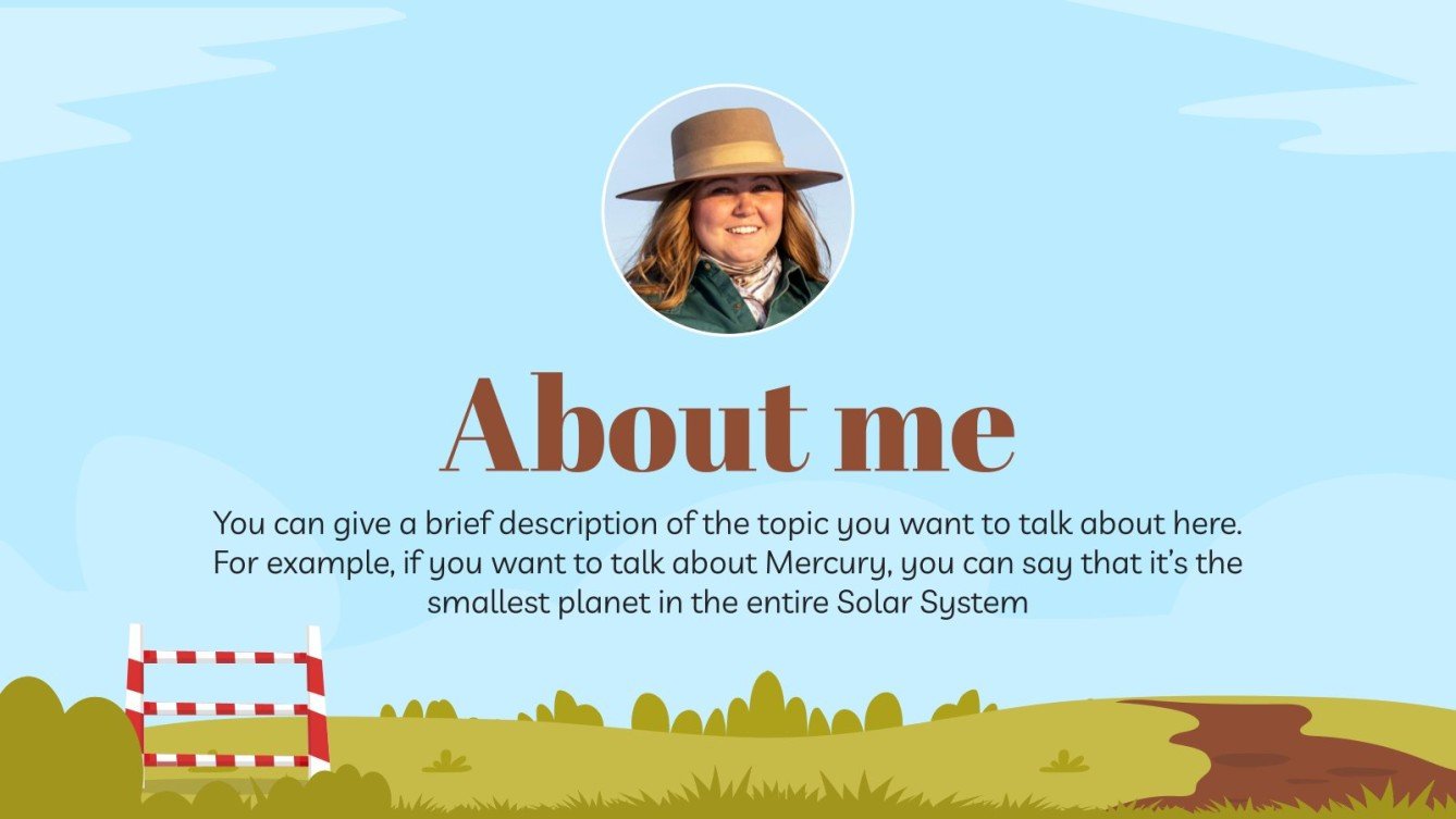 Horse Riding Trainer CV | Google Slides and PowerPoint