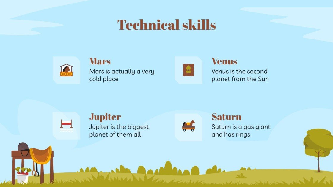 Horse Riding Trainer CV | Google Slides and PowerPoint