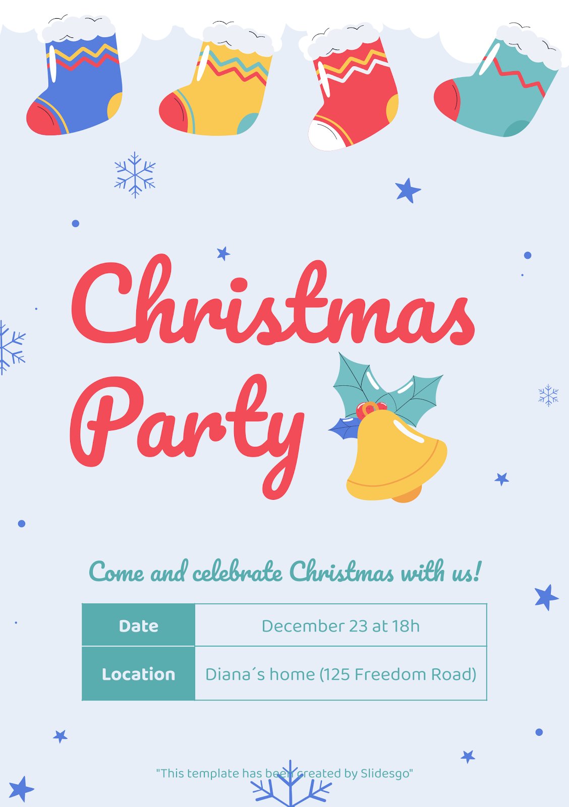 Christmas Party Invitations for Elementary | Google Slides