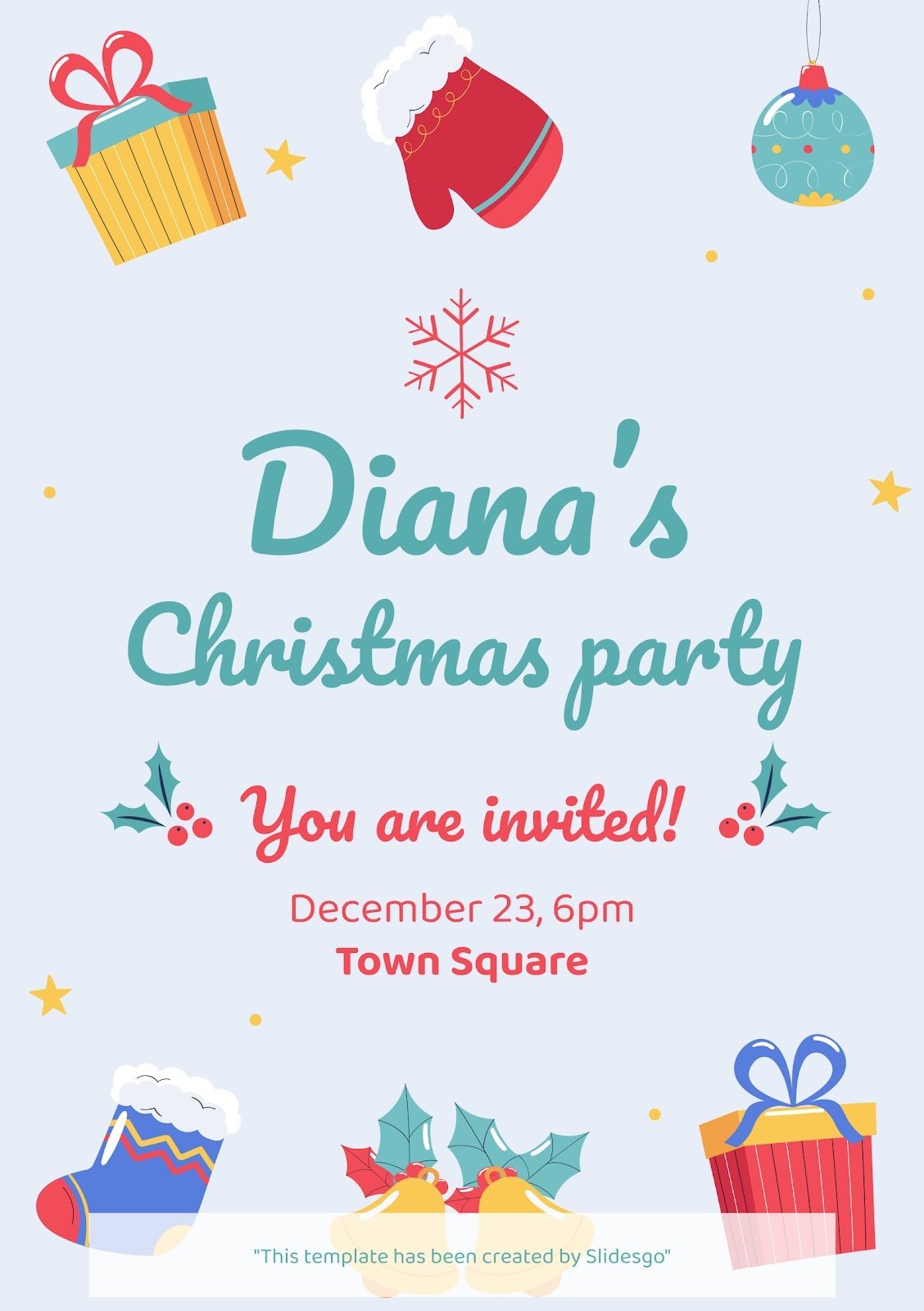 Christmas Party Invitations for Elementary | Google Slides