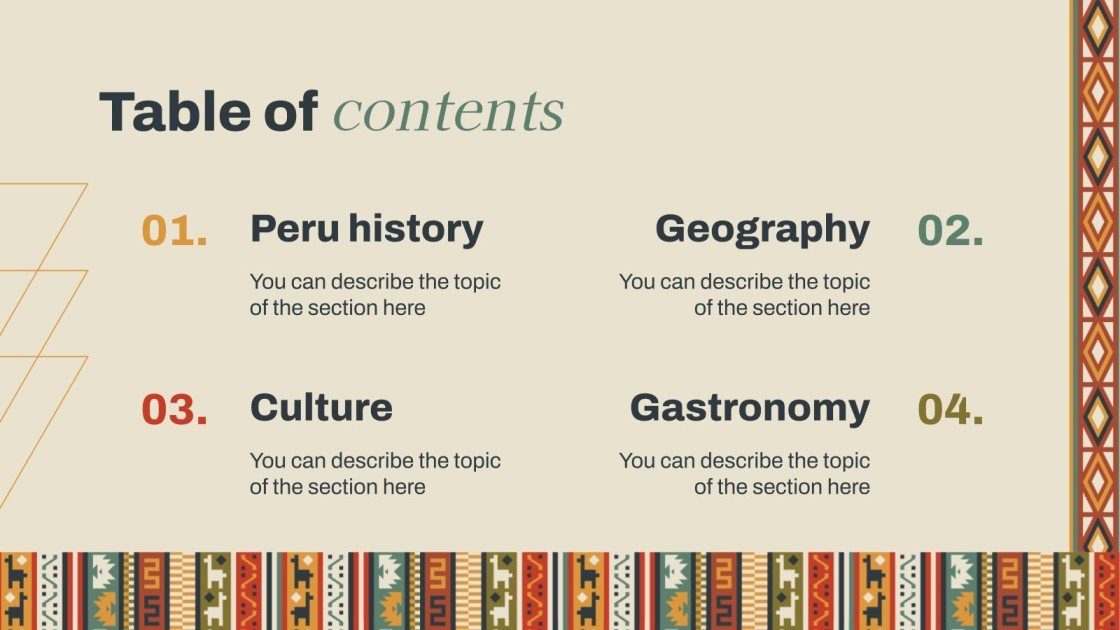 Minitema sobre Perú | Google Slides y PowerPoint