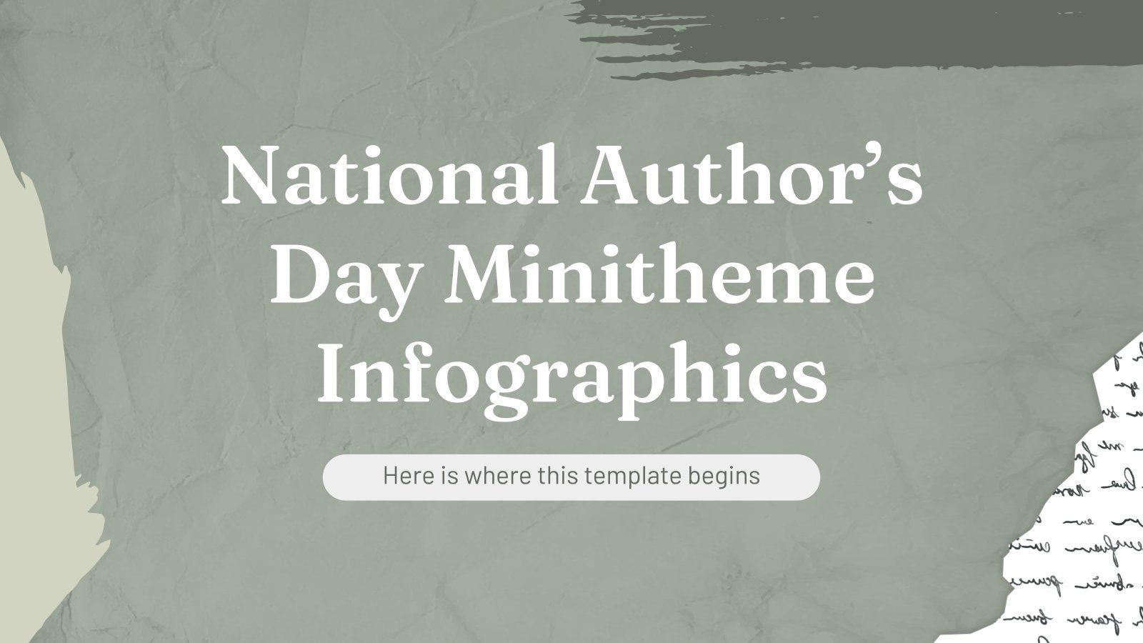 National Author’s Day Minitheme Infographics | Google Slides