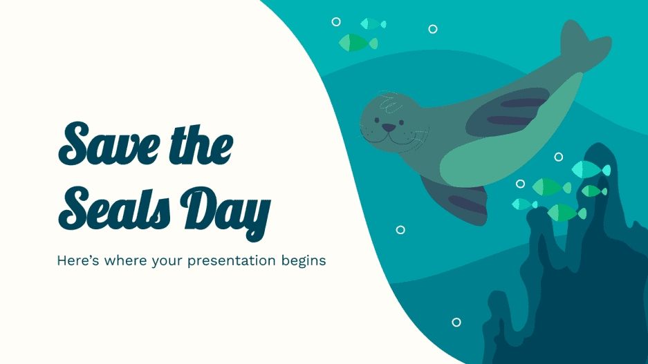 Save the Seals Day Google Slides theme & PowerPoint template