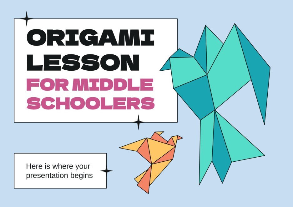 Origami Lesson for Middle Schoolers | Google Slides & PPT
