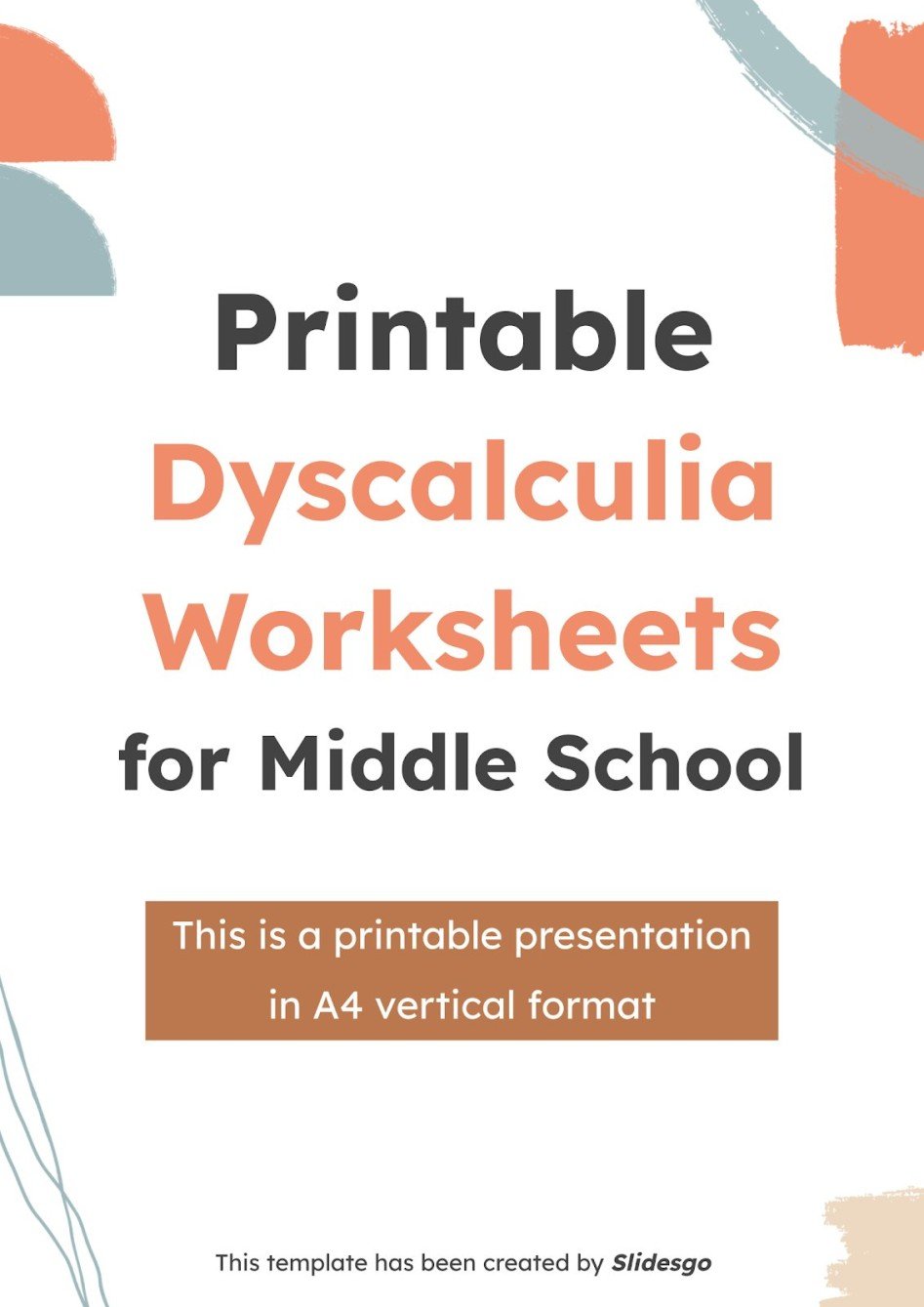 Dyscalculia Worksheets Middle School | GoogleSlides & PPT