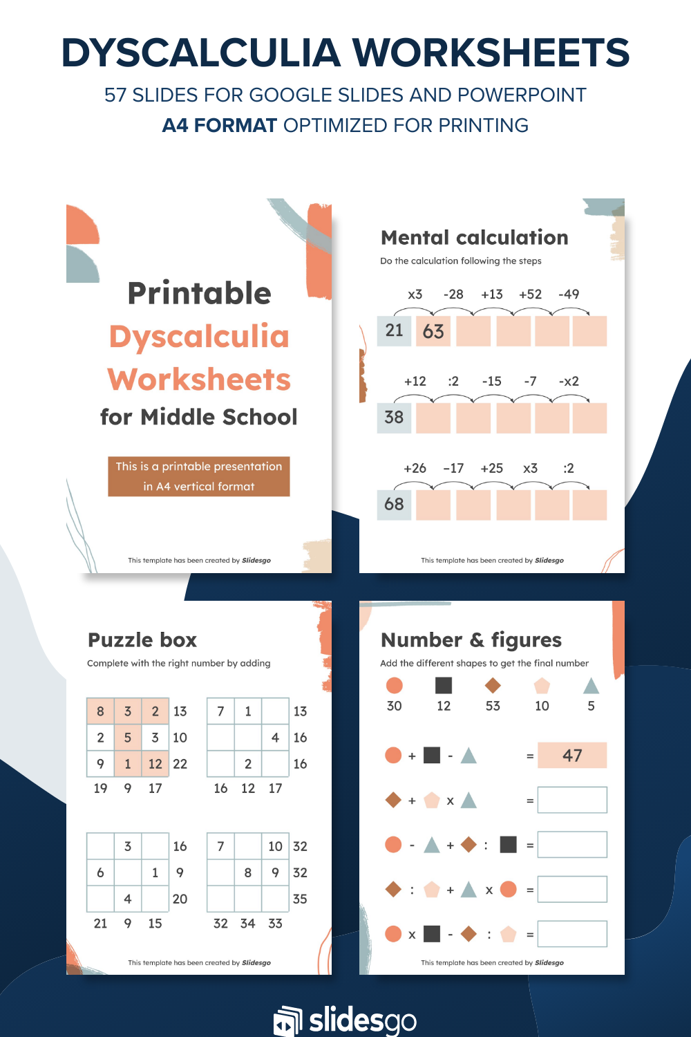 Dyscalculia Worksheets Middle School | GoogleSlides & PPT