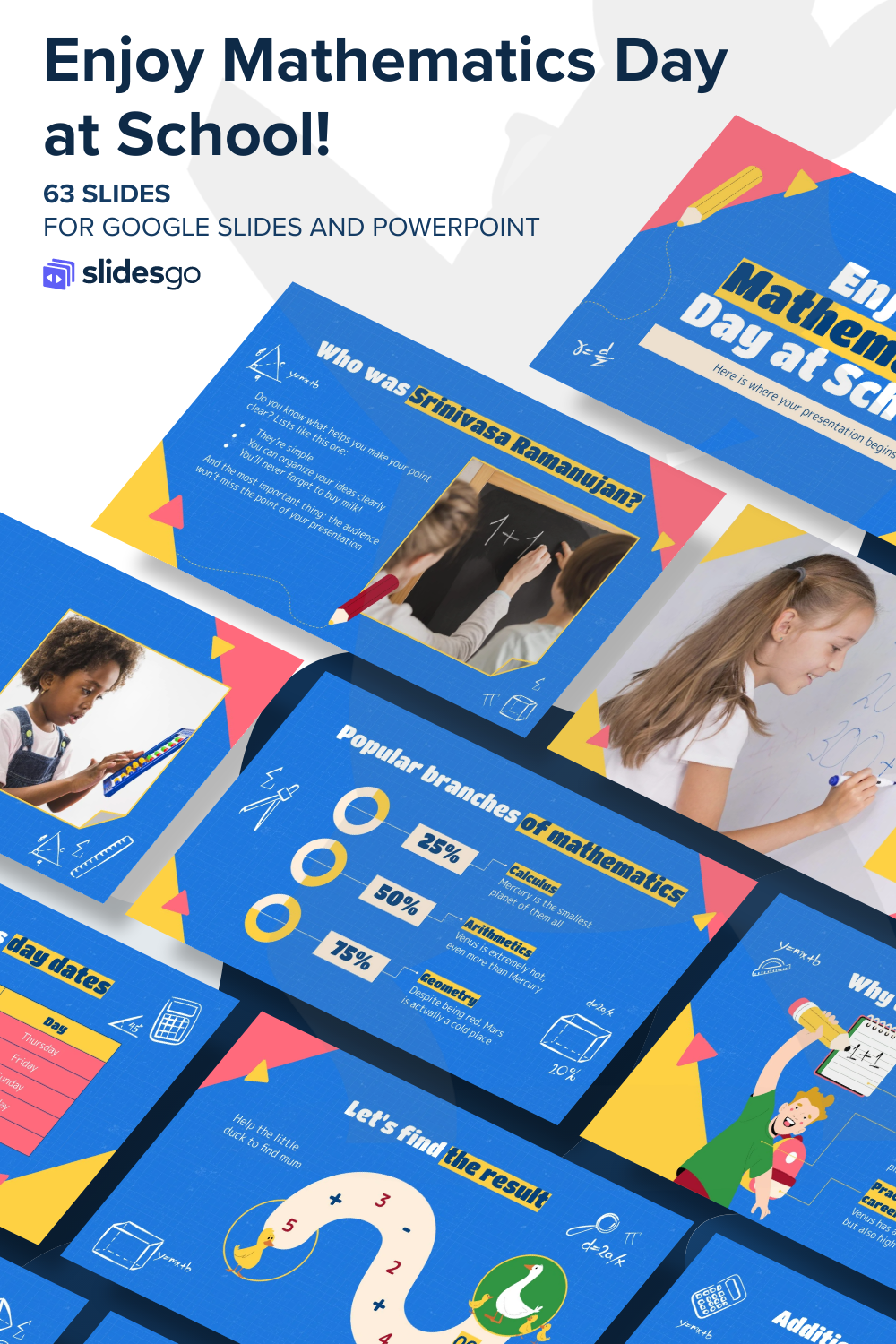 Enjoy Mathematics Day at School! | Google Slides & PPT