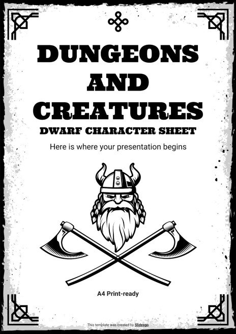 Free templates about Dungeons for Google Slides & PowerPoint