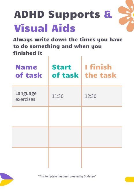 Printable ADHD Supports & Visual Aids for Elementary