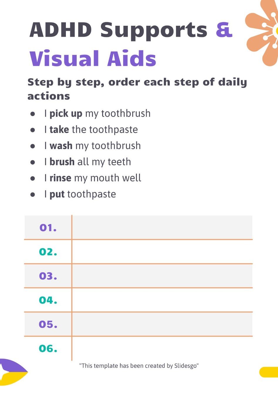 Printable ADHD Supports & Visual Aids for Elementary