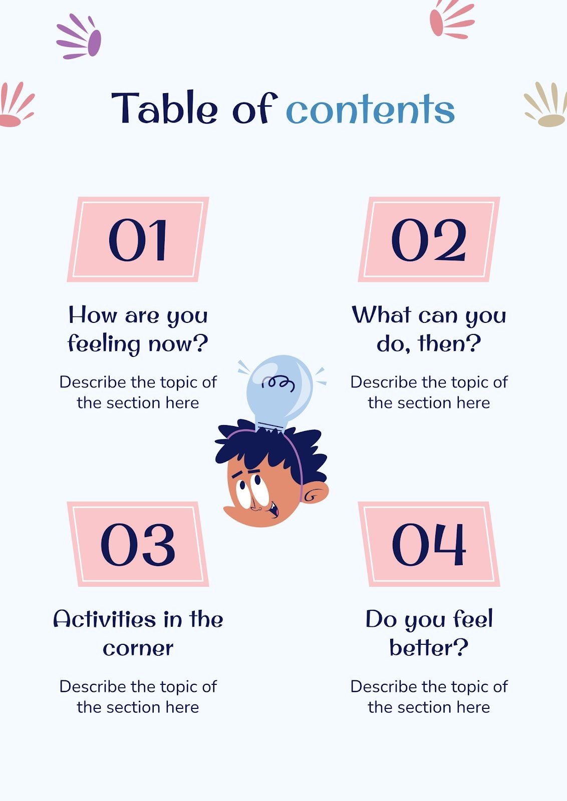 Printable Calm Corner Cards for Pre-K | Google Slides & PPT