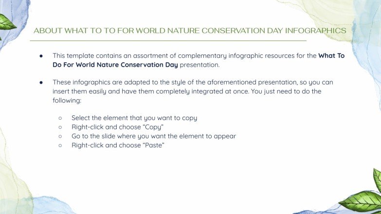 What To Do For World Nature Conservation Day Infographics